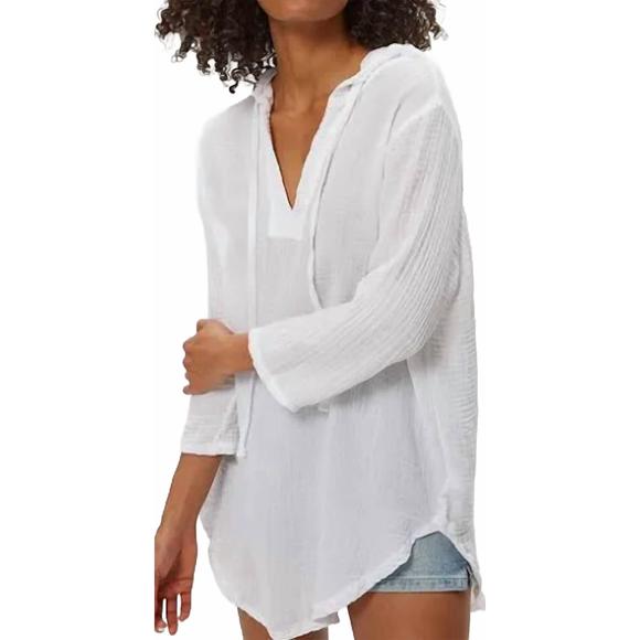 Michael Stars | Tops | New Michael Stars Emi Hoodie In White | Poshmark